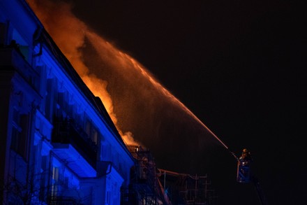Berlin Fire Department During Firefighting On Editorial Stock Photo ...