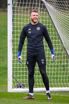 Hearts Goalkeeper Zander Clark During Training Editorial Stock Photo ...