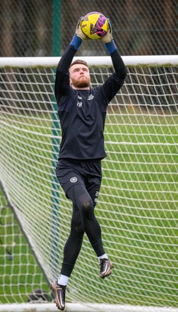 Hearts Goalkeeper Zander Clark During Training Editorial Stock Photo ...