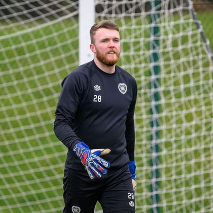 Hearts Goalkeeper Zander Clark During Training Editorial Stock Photo ...