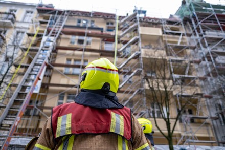 Even Hours After Roof Truss Fire Editorial Stock Photo - Stock Image ...