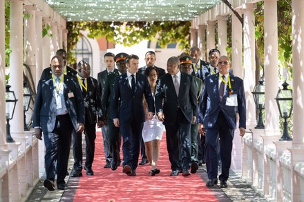 French President Emmanuel Macron President Angola Editorial Stock Photo ...