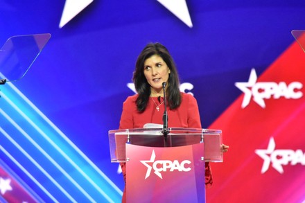 Nikki Haley Delivers Remarks Conservative Political Editorial Stock ...