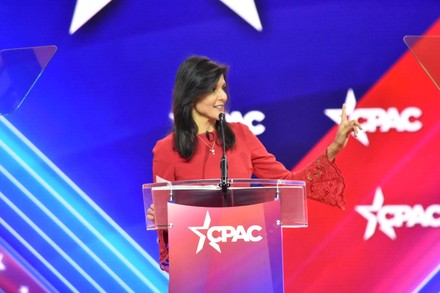Nikki Haley Delivers Remarks Conservative Political Editorial Stock ...