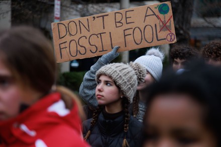 Young Person Holds Sign During Fridays Editorial Stock Photo - Stock ...