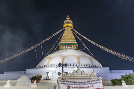 Panoramic Night View Boudhanath Known Bouddha Editorial Stock Photo ...