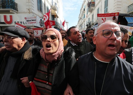 Members Tunisian General Labor Union Ugtt Editorial Stock Photo - Stock ...