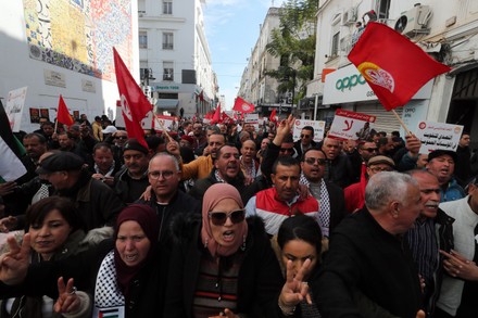 Members Tunisian General Labor Union Ugtt Editorial Stock Photo - Stock ...