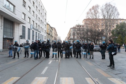 Turin Italy News Anarchist National Demonstration Editorial Stock Photo ...