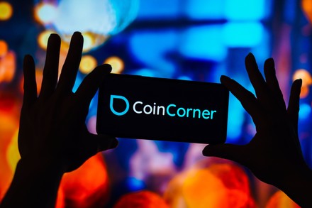 This Photo Illustration Coincorner Logo Seen Editorial Stock Photo ...