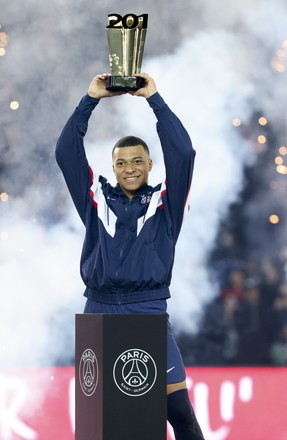 Kylian Mbappe Psg Receives Trophy Celebrating Editorial Stock Photo ...