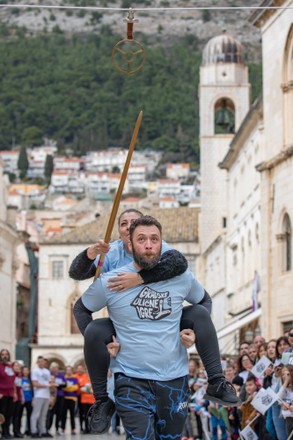 Participants Compete Alka Traditional Croatian Knightly Editorial Stock ...