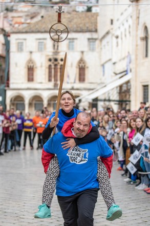 Participants Compete Alka Traditional Croatian Knightly Editorial Stock ...