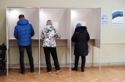 People Vote Polling Station During Parliamentary Editorial Stock Photo ...