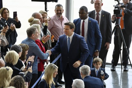 Florida Gov Ron Desantis Departs His Editorial Stock Photo - Stock ...