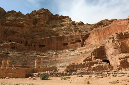 Theatre Abandoned Rock City Petra Albatra Editorial Stock Photo - Stock ...