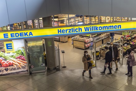Edeka Supermarket Customers Warmly Welcomed There Editorial Stock Photo ...