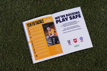 Matchday Programme Efl Nspcc Editorial Stock Photo - Stock Image ...