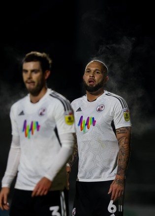 Crawley Supporters Set Off Red Smoke Editorial Stock Photo - Stock ...