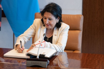 Salome Zourabichvili President Georgia United Nations Editorial Stock ...