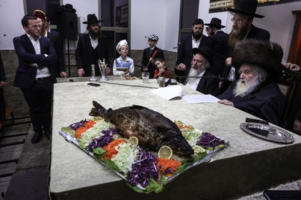 Young Ultra Orthodox Jews Costumes Gather Editorial Stock Photo - Stock ...