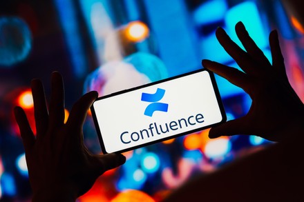 This Photo Illustration Confluence Logo Seen Editorial Stock Photo ...