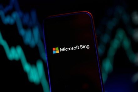 Microsoft Bing Logo Seen This Illustration Editorial Stock Photo ...