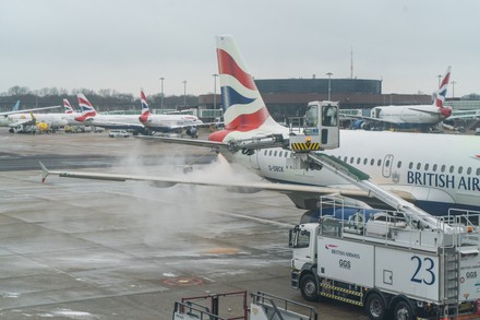 British Airways Passenger Aircraft Wing Sprayed Editorial Stock Photo ...