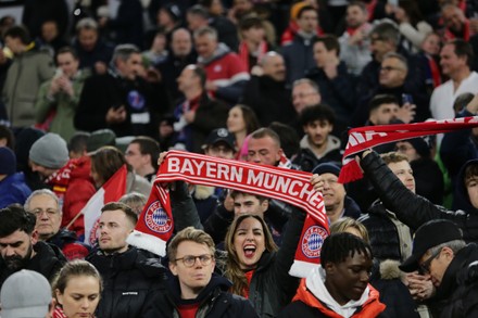 Fc Bayern Munich Fans During Uefa Editorial Stock Photo - Stock Image ...