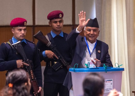 Nepali Congress Senior Leader Presidential Candidate Editorial Stock ...