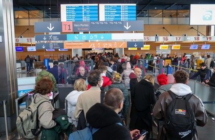 Illustration Picture Shows Passengers Queue Caused Editorial Stock ...