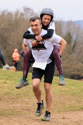 Competitors Pictured Annual Wife Carrying Race Editorial Stock Photo ...