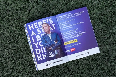 Matchday Programme Sky Bet Editorial Stock Photo - Stock Image ...