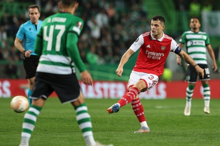 Arsenal Fc Player Granit Xhaka Kicks Editorial Stock Photo - Stock ...