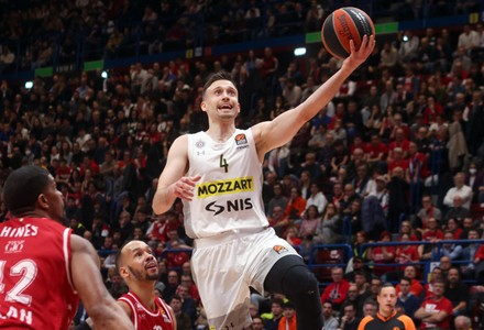 Partizans Aleksa Avramovic Action During Euroleague Editorial Stock ...