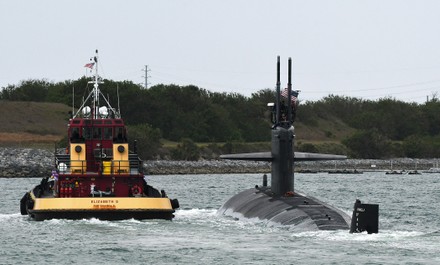 Tug Guides Nuclearpowered Us Navy Submarine Editorial Stock Photo ...