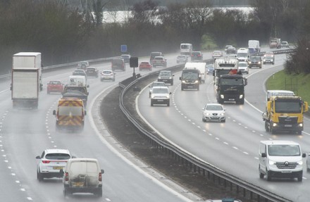 Wet Windy Driving Conditions Motorists On Editorial Stock Photo - Stock ...