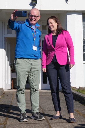__COUNT__ Kate Forbes, SNP leadership candidate, visit to the Raploch ...