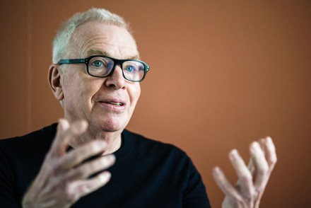British Architect David Chipperfield Gestures During Editorial Stock ...