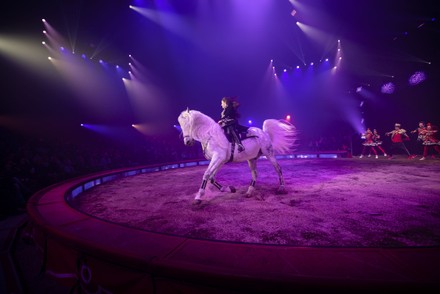 Chanel Marie Knie Rides Horse During Editorial Stock Photo - Stock ...