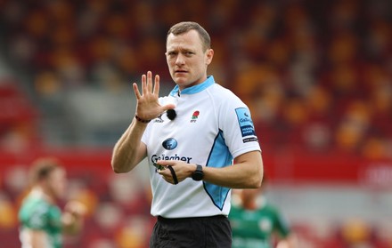 Referee Matthew Carley During Gallagher Premiership Editorial Stock ...