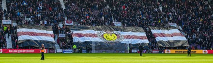 Gorgie Ultras Display Large Flag During Editorial Stock Photo - Stock ...