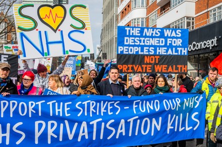 Save Our Nhs Protest March Rally Editorial Stock Photo - Stock Image ...