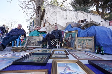 People Attend Gypsy Bazar Athens Greece Editorial Stock Photo - Stock ...