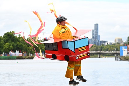 Person Participates Birdman Rally Melbourne Australia Editorial Stock ...
