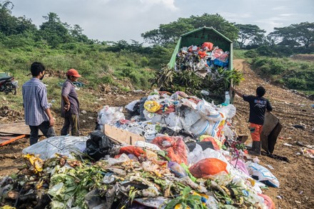 Garbage Truck That Just Arrived Spilled Editorial Stock Photo - Stock ...