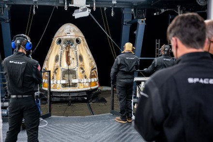Support Teams Onboard Spacex Recovery Ship Editorial Stock Photo ...