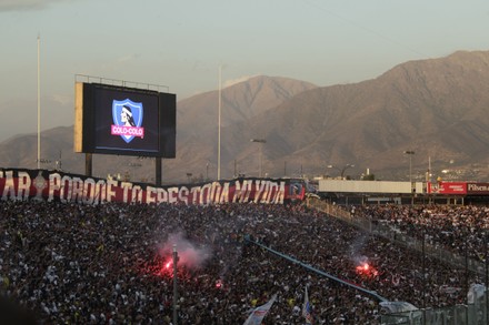 Colo Colo Fans Light Flares During Editorial Stock Photo - Stock Image ...