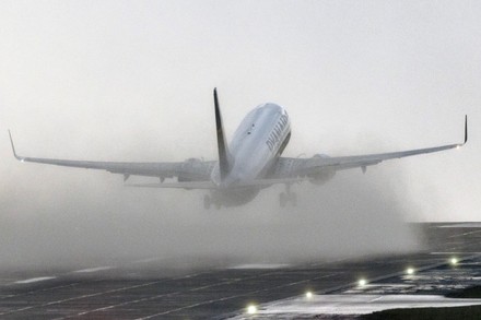 Aircraft Takes Off This Morning Heavy Editorial Stock Photo - Stock ...