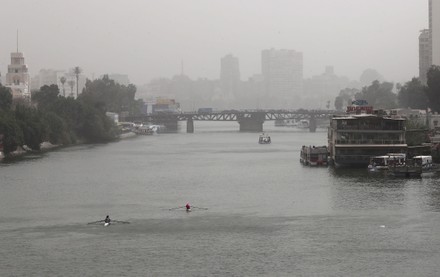 Buildings Obscured By Dust During Sandstorm Editorial Stock Photo ...